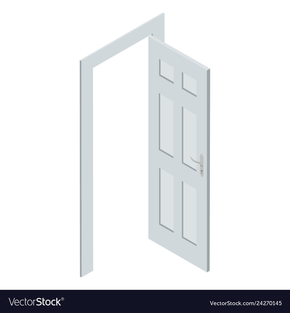 Isometric door Royalty Free Vector Image - VectorStock