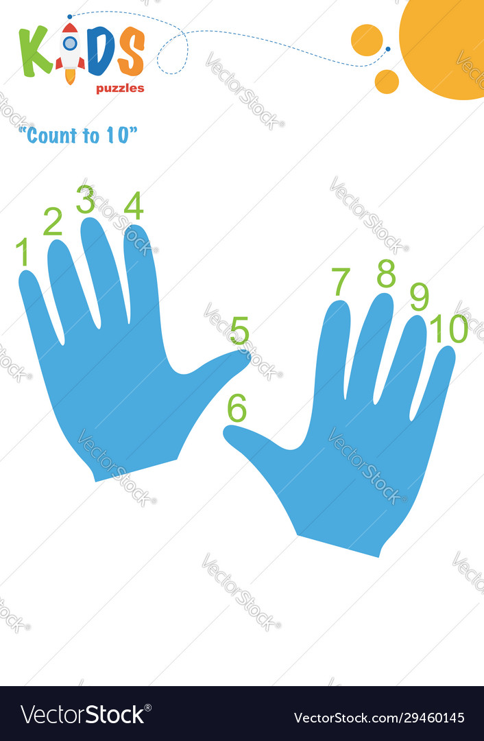 Learning numbers worksheet math worksheet easy Vector Image