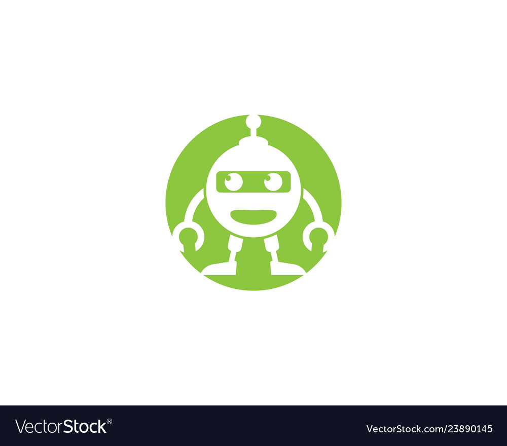 Robot logo template Royalty Free Vector Image - VectorStock