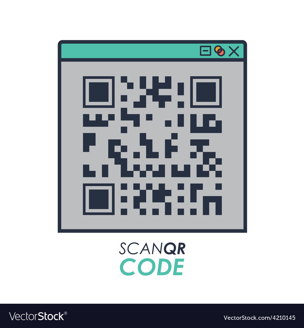 Scan qr code design Royalty Free Vector Image - VectorStock
