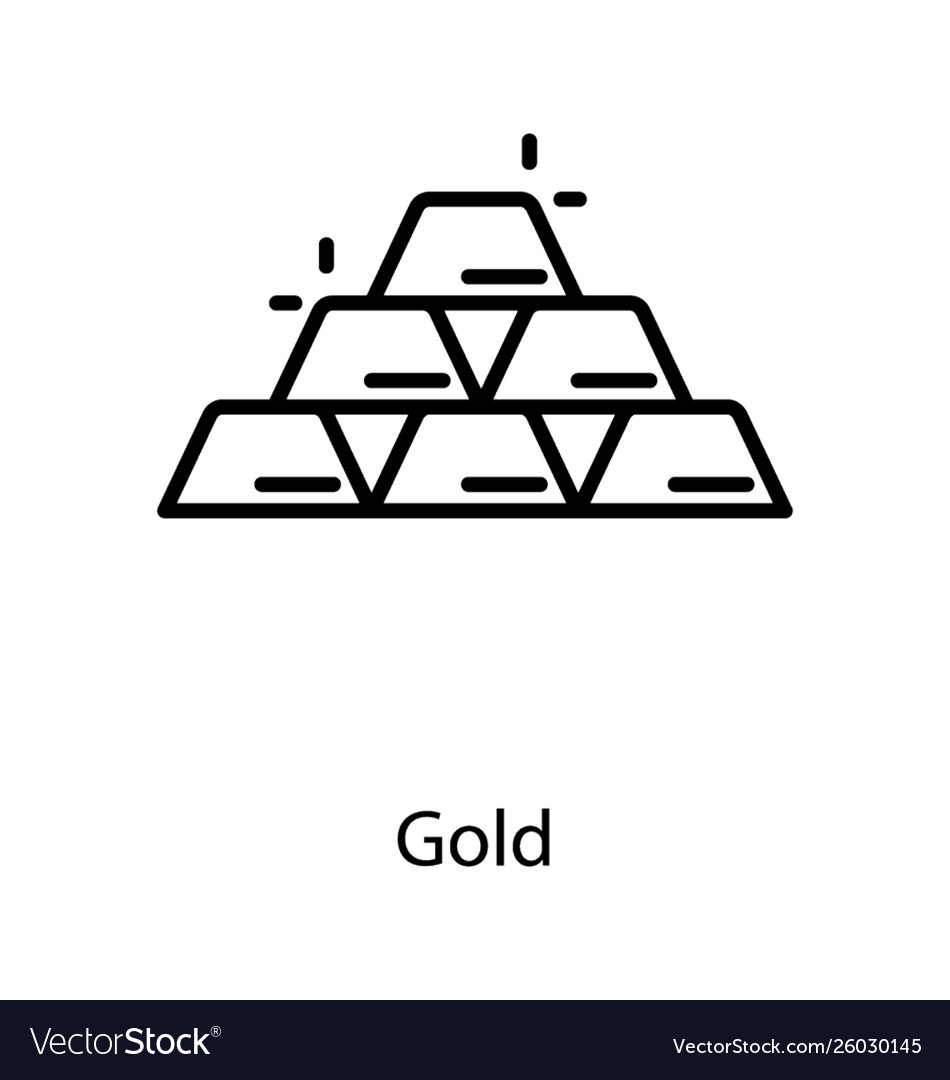 Wealth gold stack Royalty Free Vector Image - VectorStock