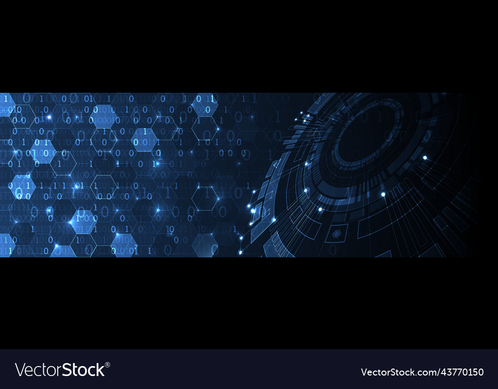 Abstract blue hexagon futuristic background Vector Image