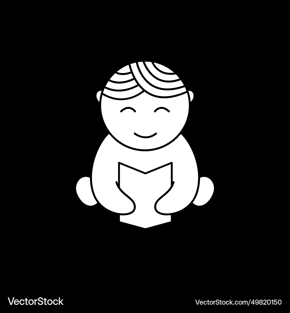 Baby boy cute icon logo design Royalty Free Vector Image