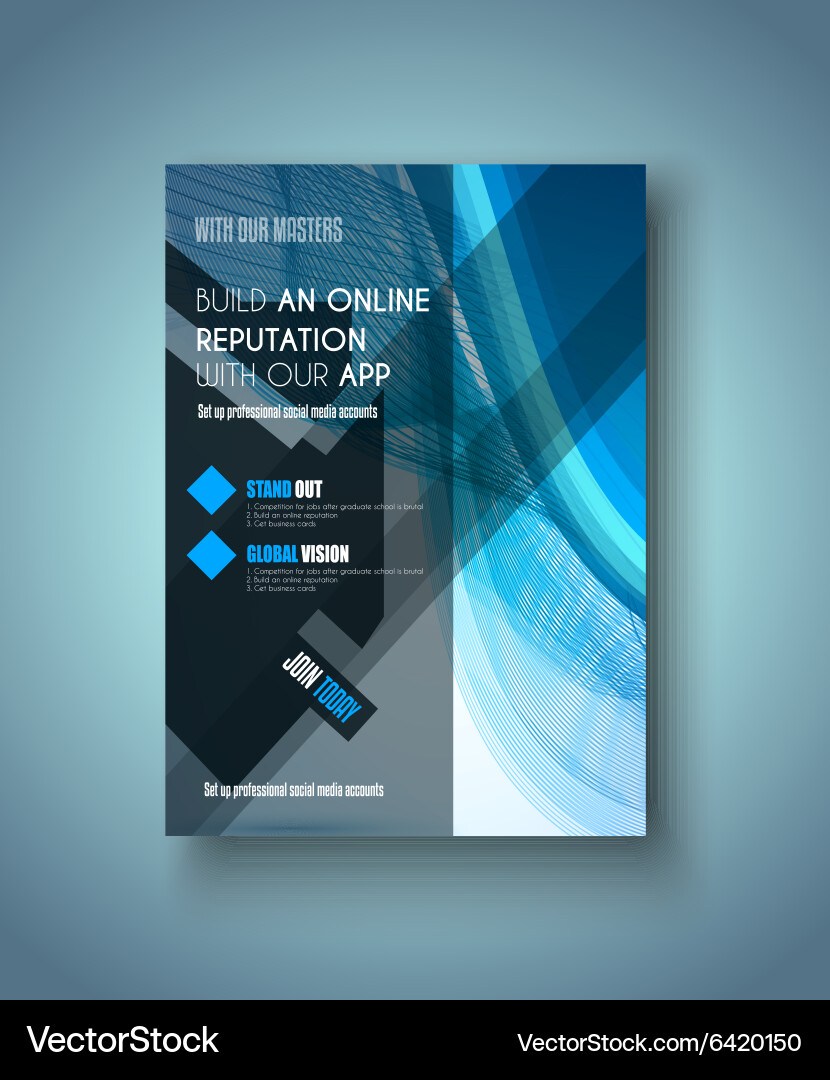 Brochure template flyer design or depliant cover Vector Image