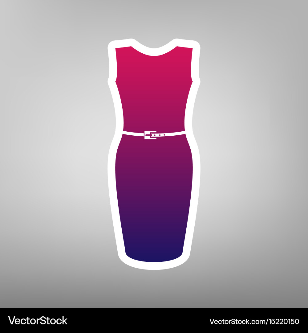 Dress sign purple gradient Royalty Free Vector Image
