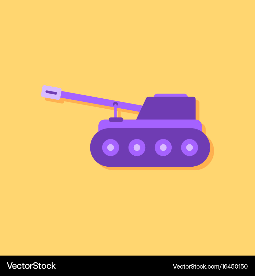 Flat icon design collection military tank Vector Image