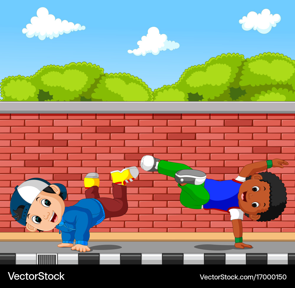 Hip hop dancer cartoon Royalty Free Vector Image