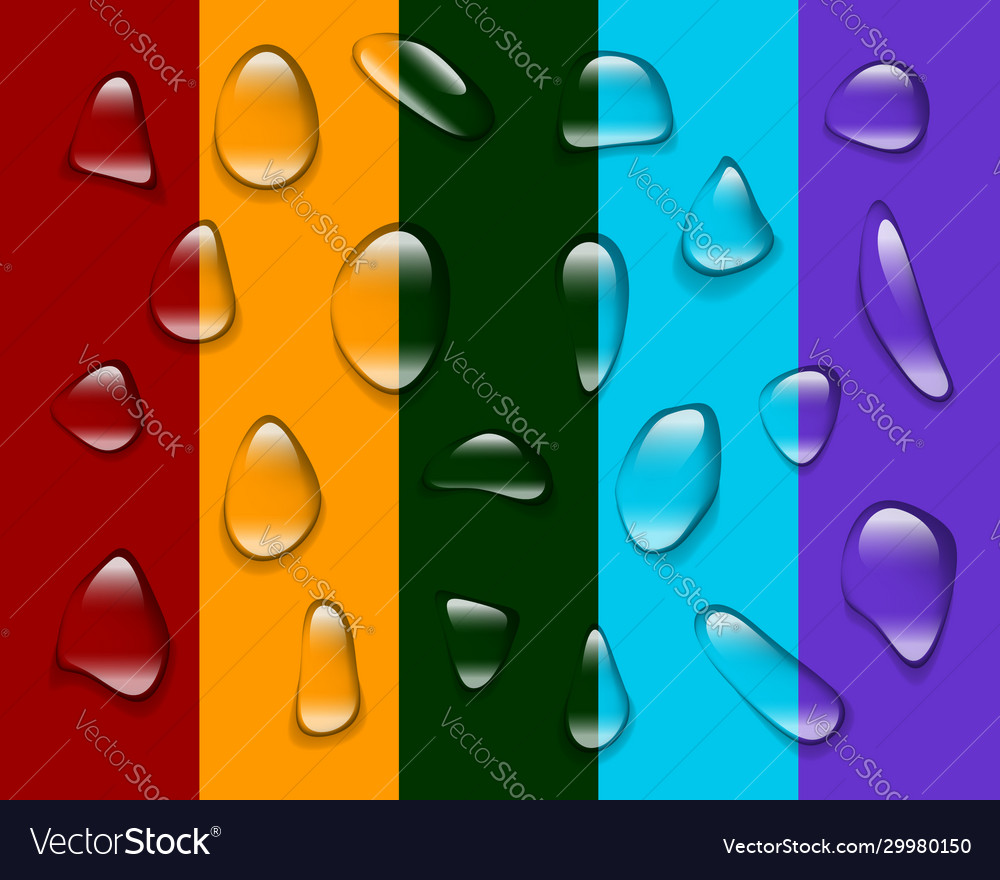 Universal drop water set liquid template good Vector Image