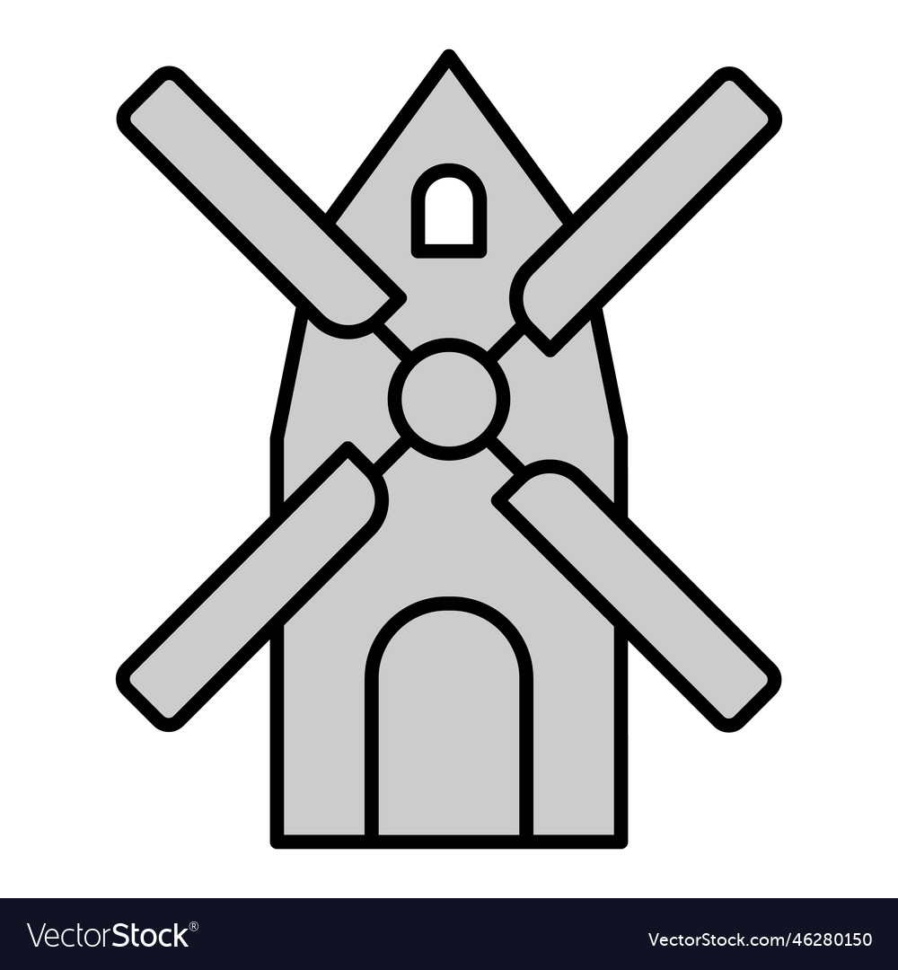 Windmill 2 Royalty Free Vector Image - VectorStock