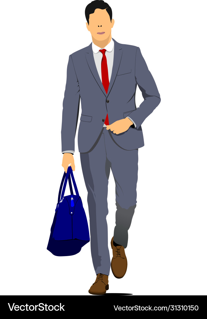 Young handsome man businessman Royalty Free Vector Image