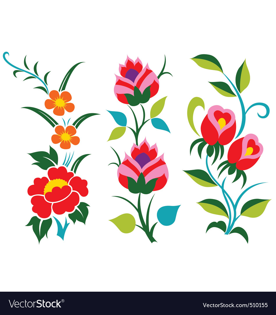 Abstract scroll flower pattern Royalty Free Vector Image