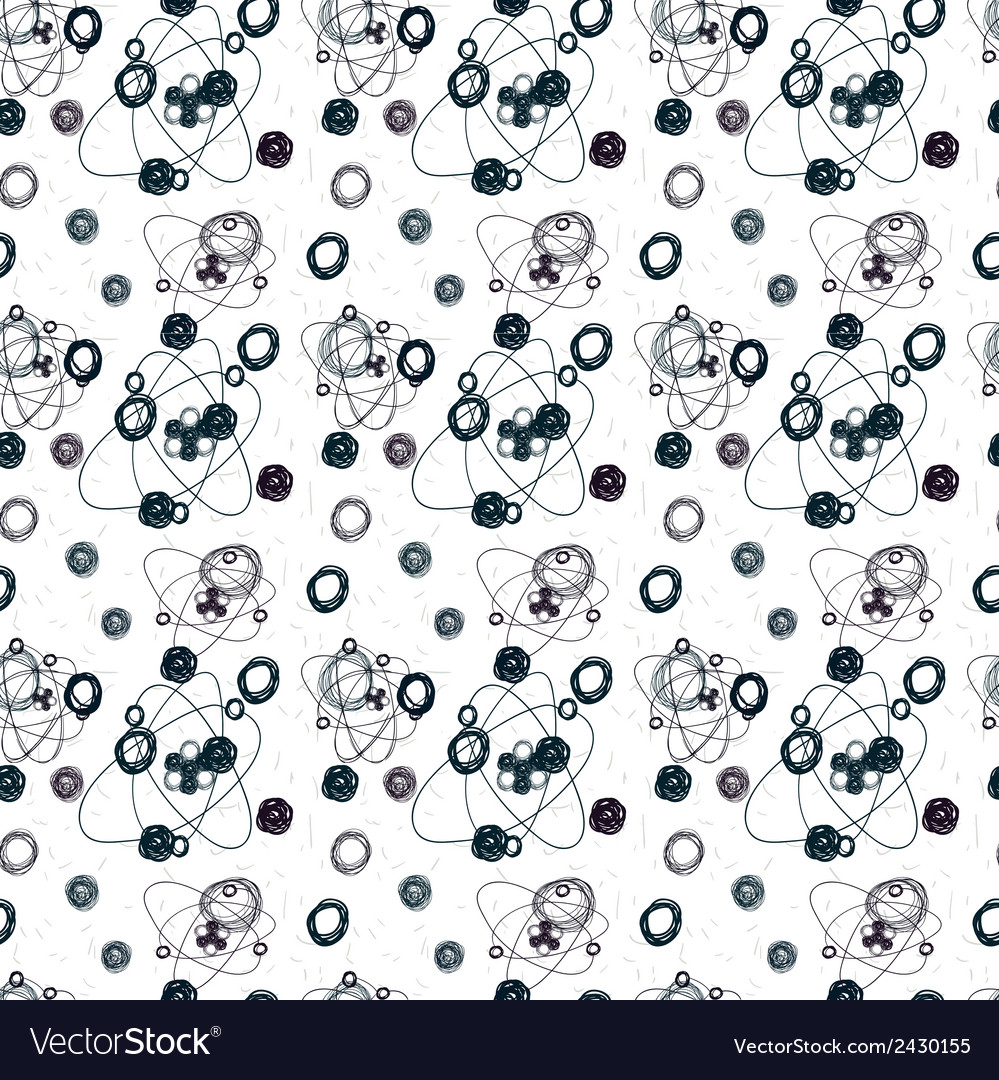 Abstract Seamless Background Molecule Structure Vector Image