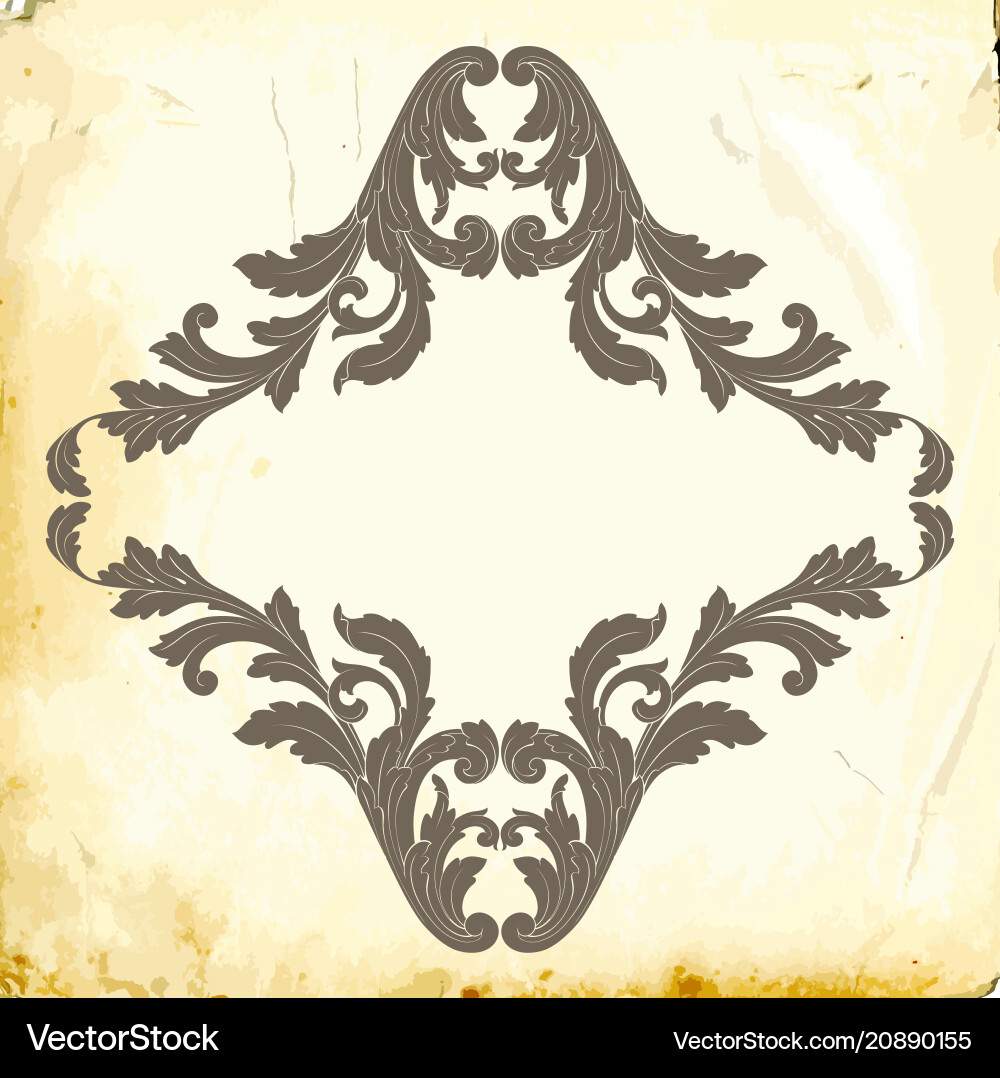 Baroque of vintage elements for design Royalty Free Vector