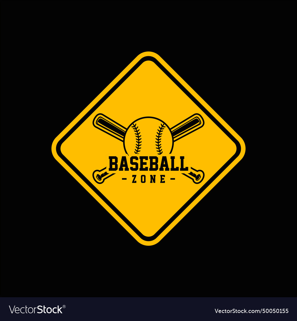 Baseball template logo design Royalty Free Vector Image