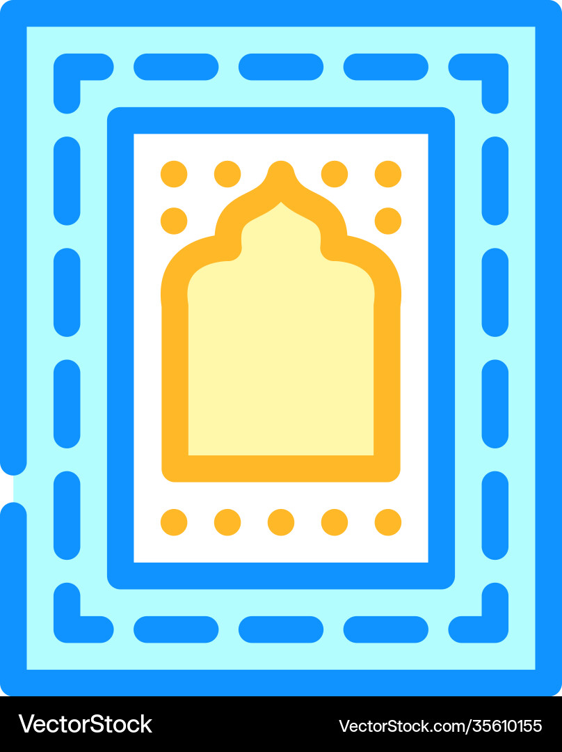 Carpet for namaz color icon Royalty Free Vector Image