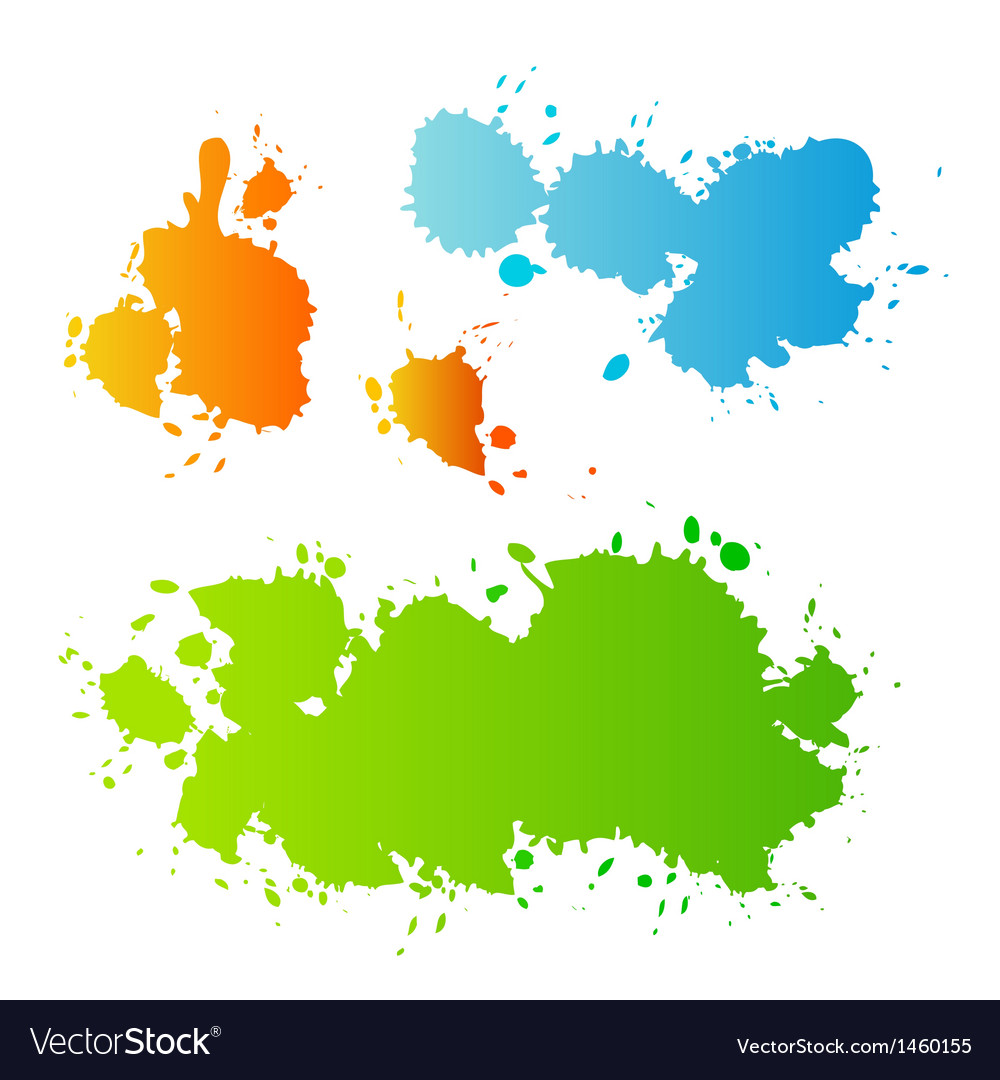 Collection paint splash Royalty Free Vector Image