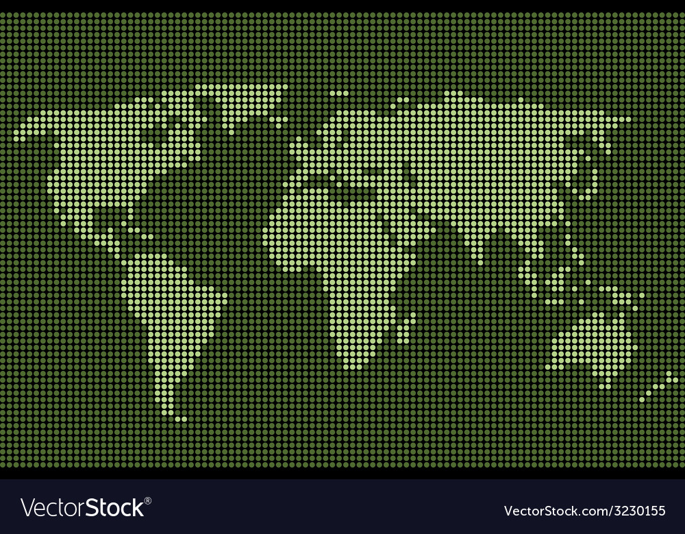 Dotted world map Royalty Free Vector Image - VectorStock
