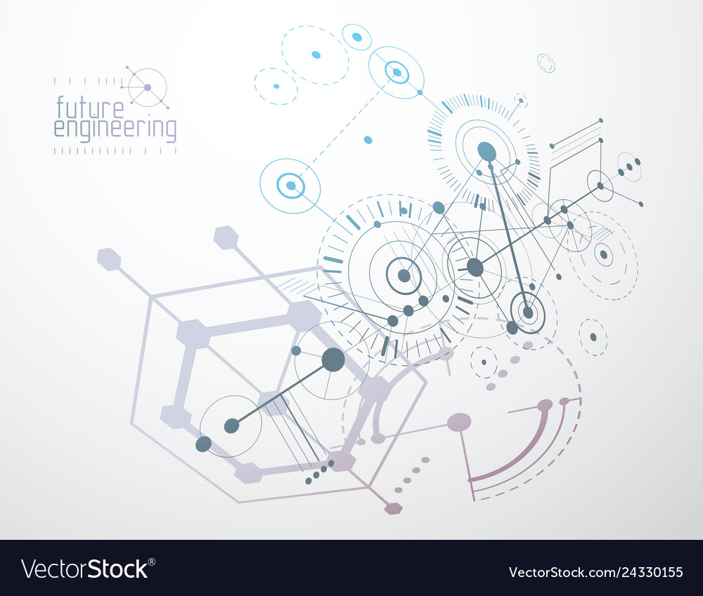 Engineering technological wallpaper made Vector Image
