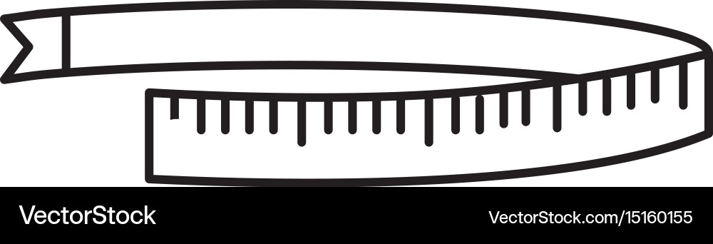 Line measuring meter to size the body Royalty Free Vector