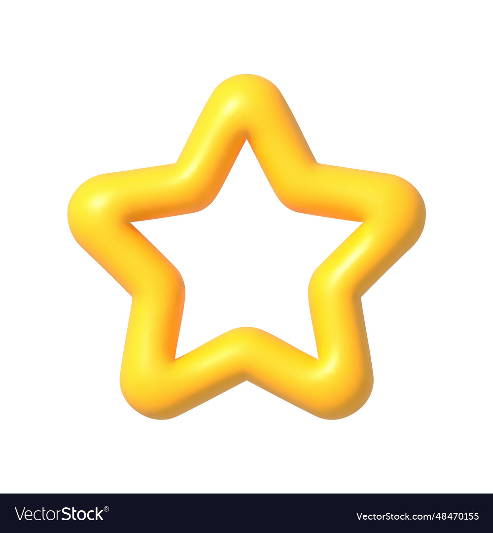Render yellow star icon Royalty Free Vector Image Render yellow star icon Royalty Free Vector Image