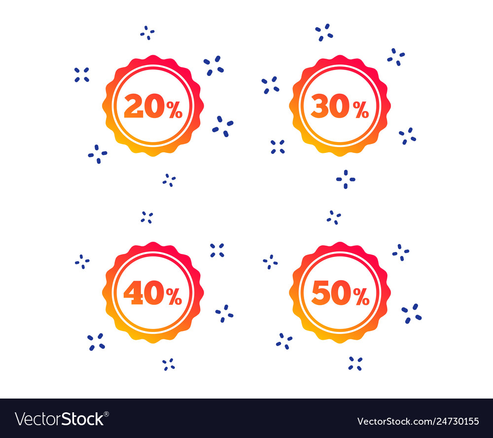 Sale discount icons special offer price signs Vector Image