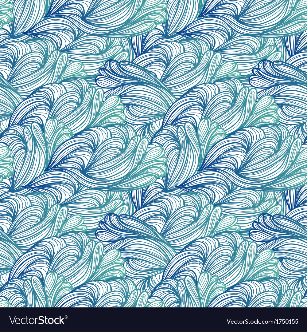 Seamless abstract pattern waves background Vector Image