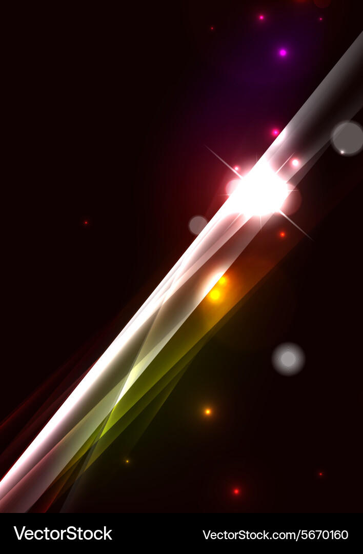 Abstract color glowing lines in dark space Vector Image