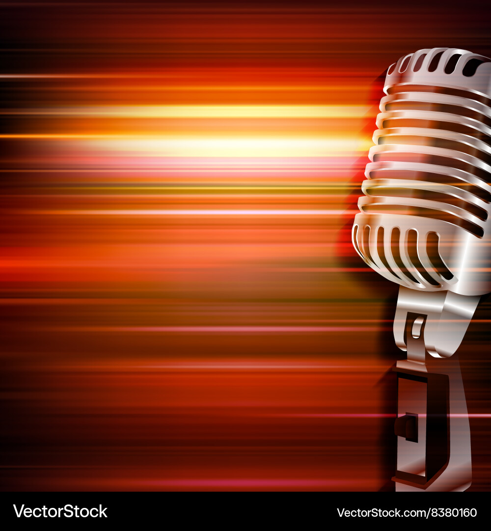 Abstract red blur music background with retro Vector Image
