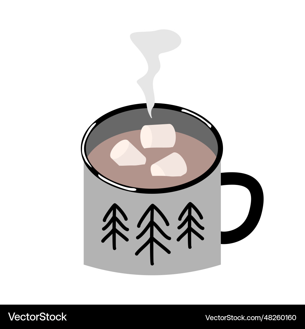 Cocoa marshmallow mug Royalty Free Vector Image