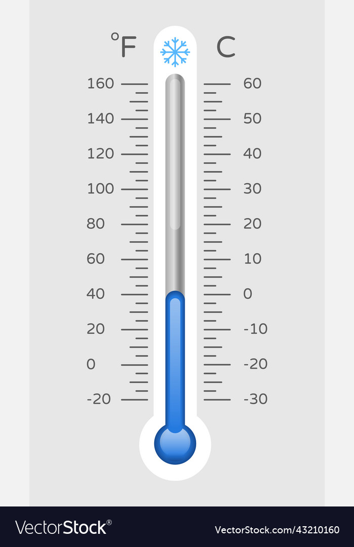 Cold Thermometer With Celsius And Fahrenheit Scale Cold Thermometer With Celsius And Fahrenheit Scale