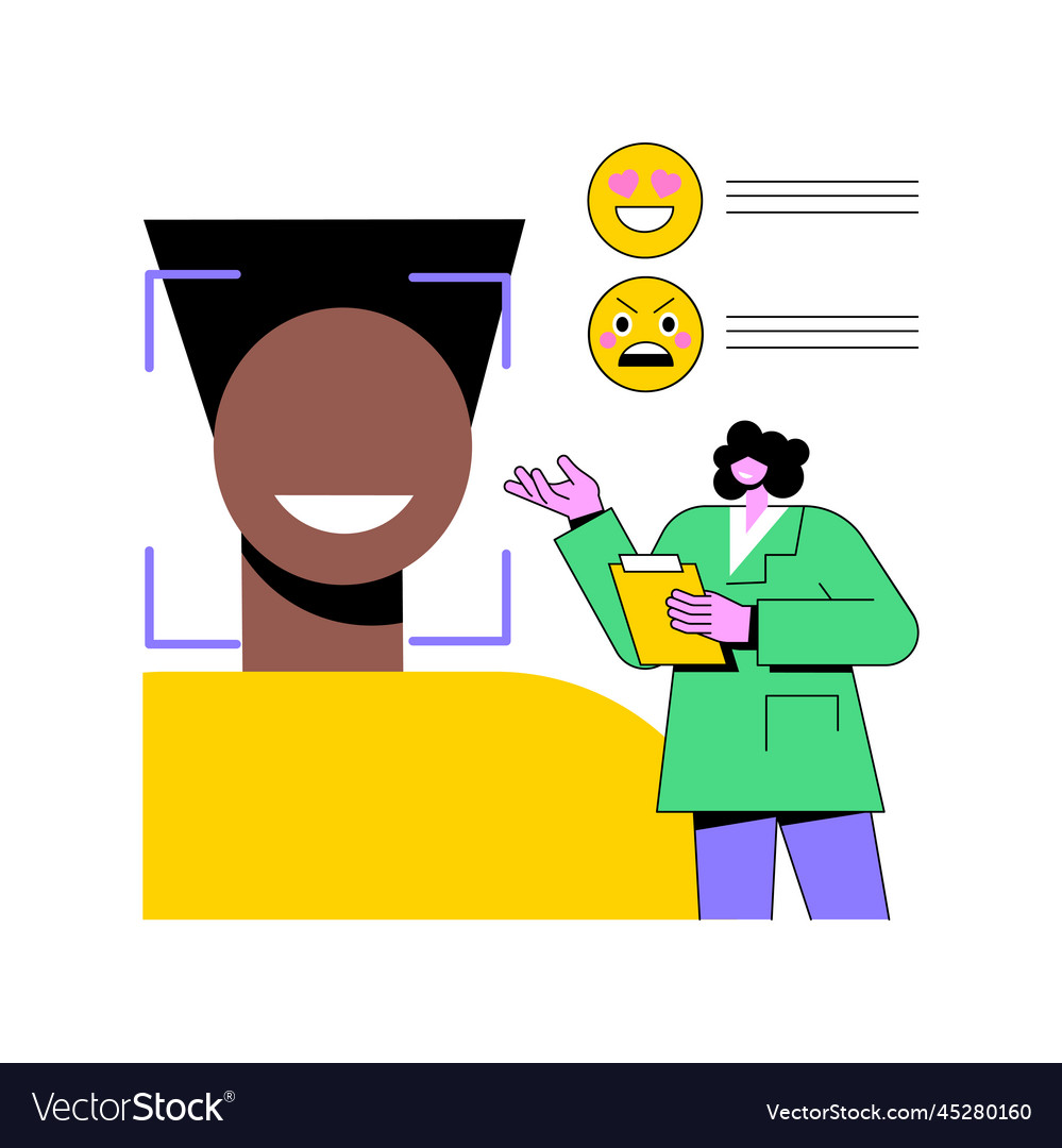 Emotion Detection Abstract Concept Royalty Free Vector Image