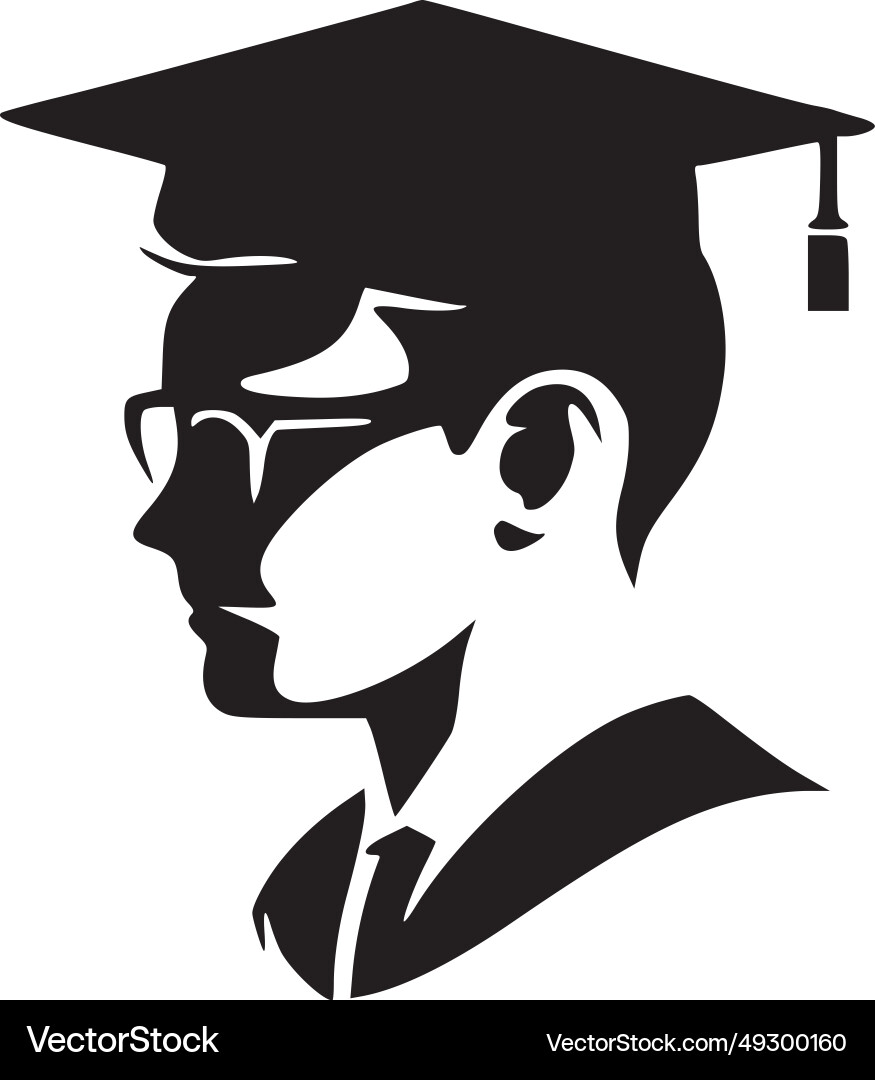 Graduation - minimalist and flat logo Royalty Free Vector