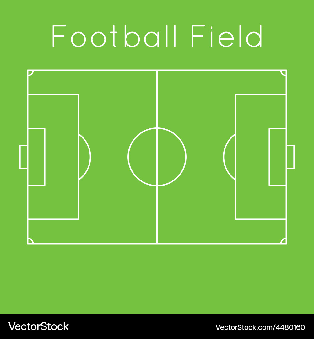 Green football field Royalty Free Vector Image