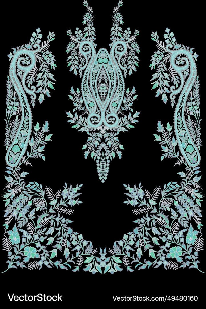 Indian classical texture retro luxury style motif Vector Image
