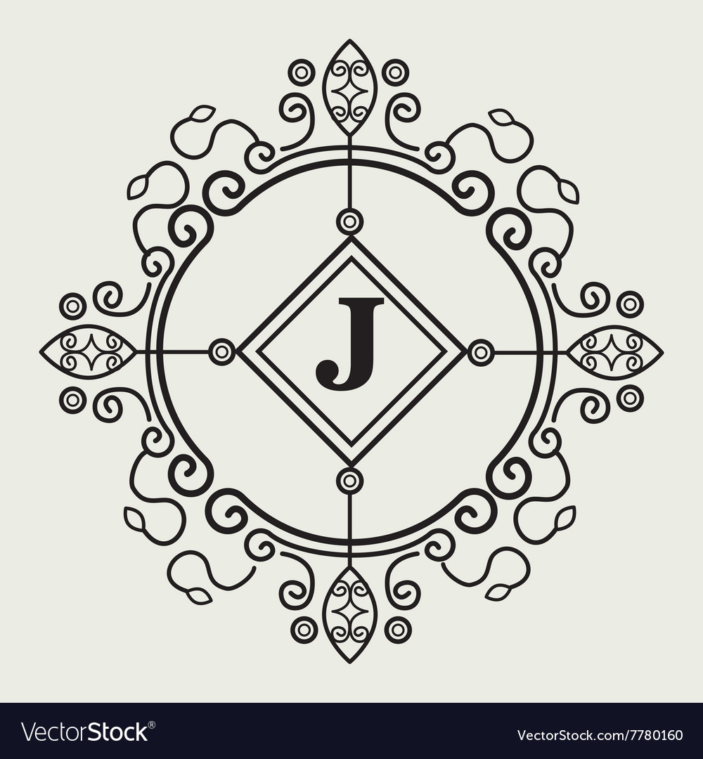 Monogram background design Royalty Free Vector Image