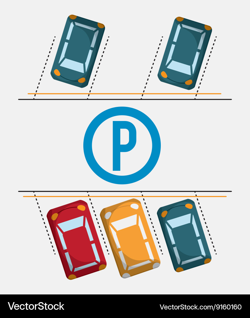 Parking lot design park icon white background Vector Image
