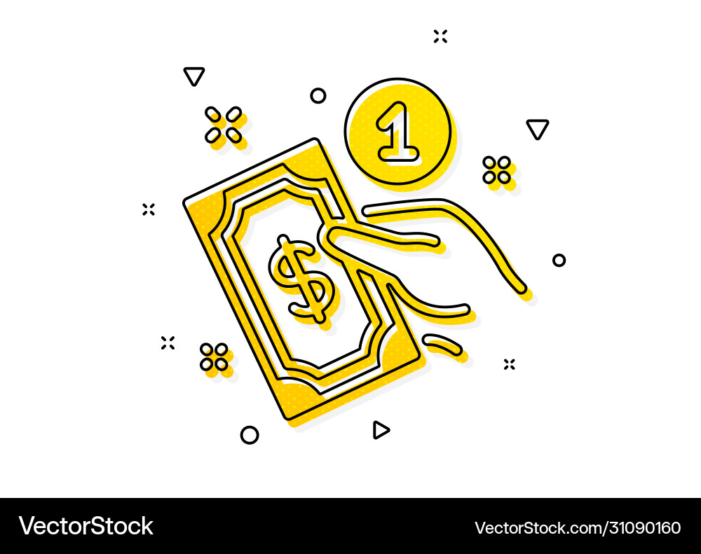 Payment method icon cash money sign Royalty Free Vector