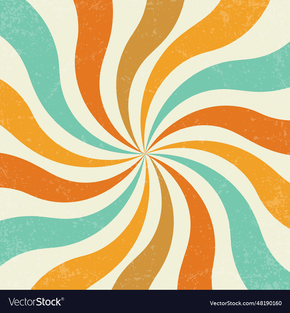 Retro sun burst vintage background swirl Vector Image
