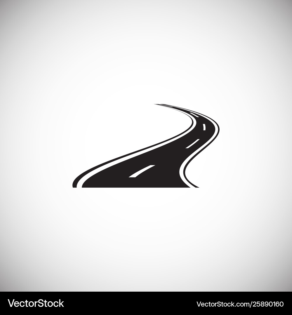 Road icon on background for graphic and web design