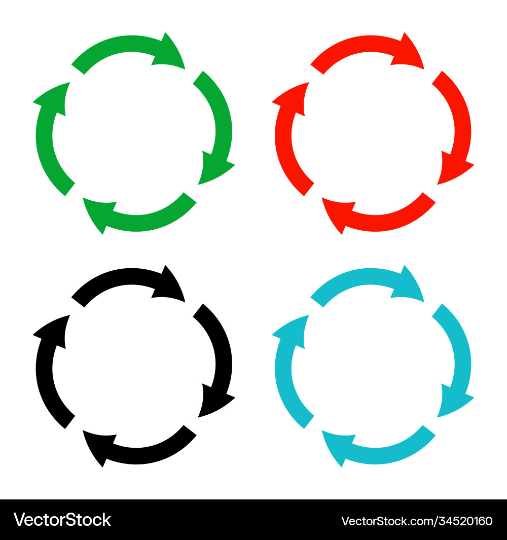 Round line and arrow color circle i Royalty Free Vector