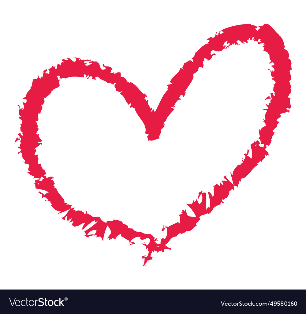 Scribbled heart shape Royalty Free Vector Image