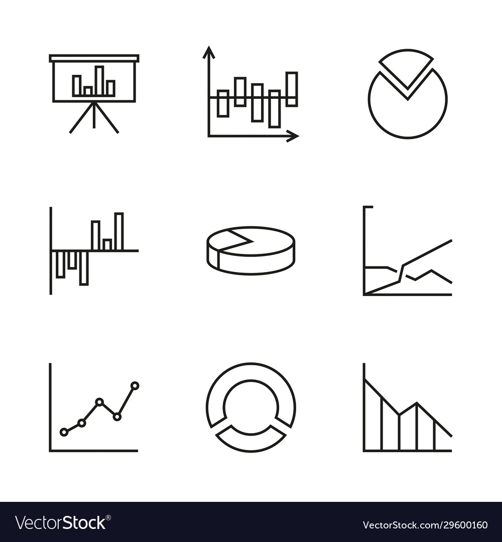 Set chart Royalty Free Vector Image - VectorStock