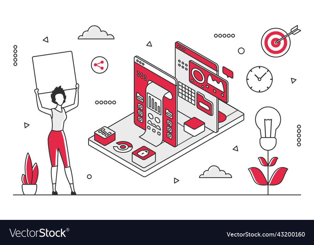 System data processing Royalty Free Vector Image