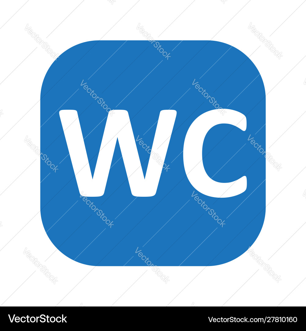 Wc sign inscription Royalty Free Vector Image - VectorStock