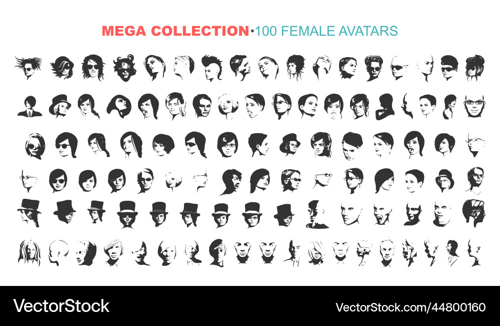 Woman realistic avatar set Royalty Free Vector Image