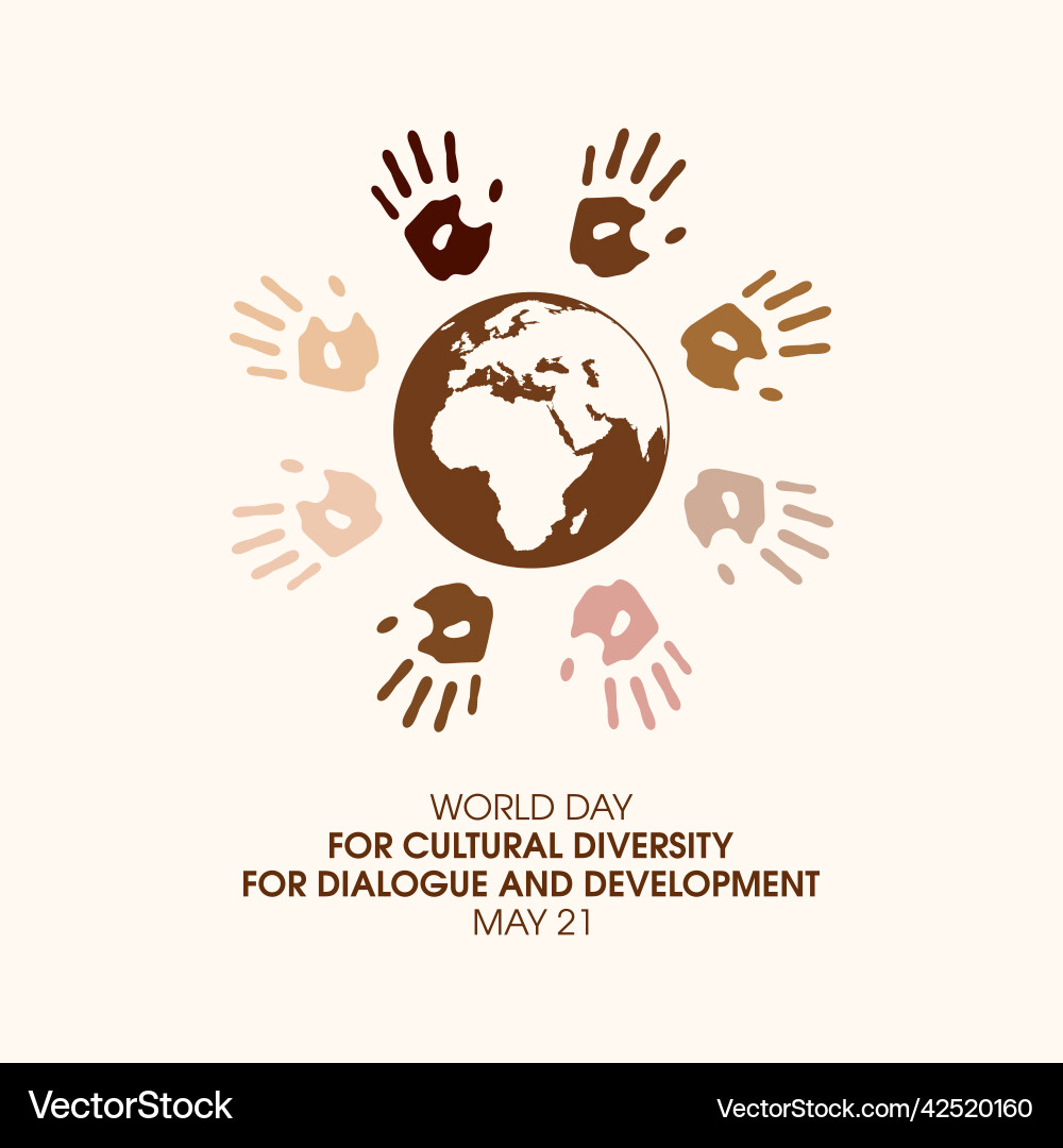 World day for cultural diversity dialogue Vector Image