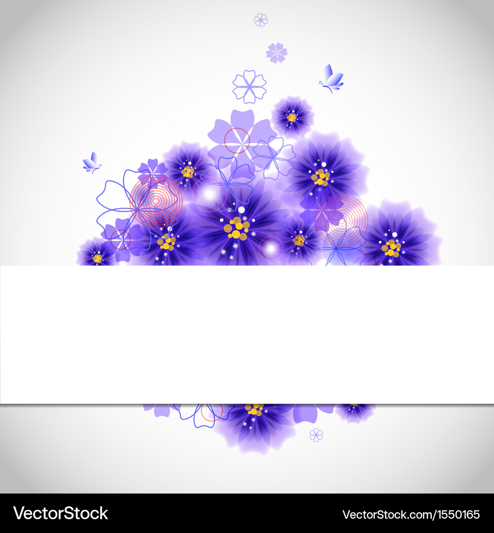 Colorful floral greeting card Royalty Free Vector Image