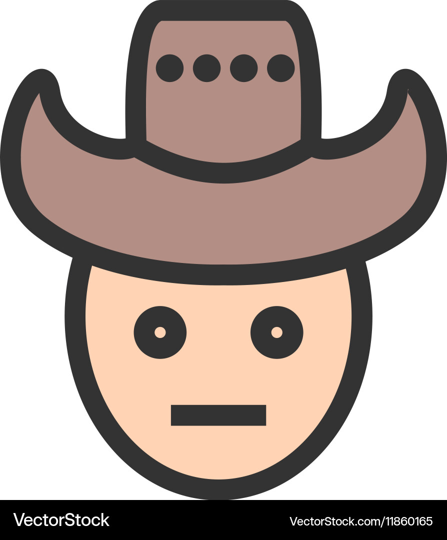 Cowboy wild man icon image can also be used Vector Image