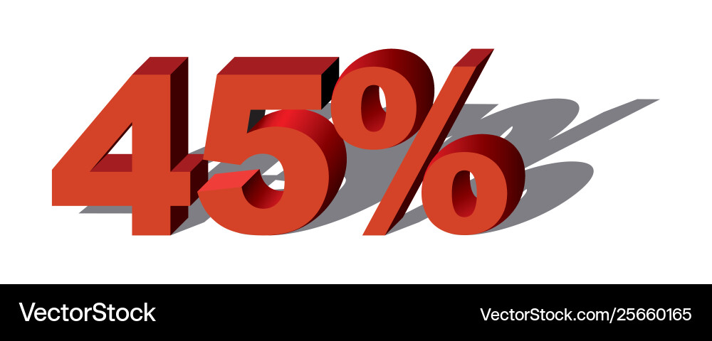 Graphic sale percent 45 Royalty Free Vector Image
