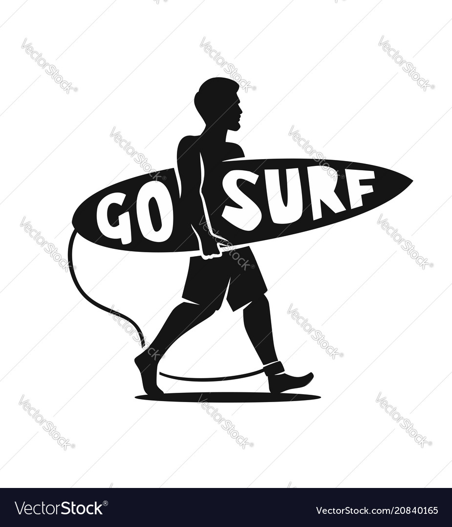 Man surfer Royalty Free Vector Image - VectorStock